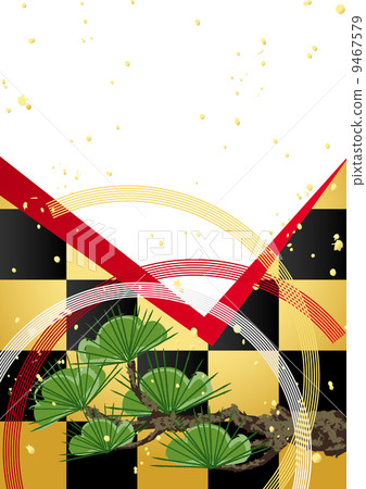Urushi Matsumoto Japanese paper pine tree pine - Stock Illustration ...