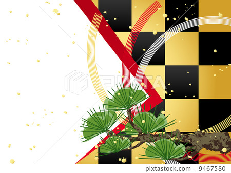 Urushi Matsumoto Japanese paper pine tree pine - Stock Illustration ...