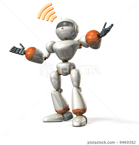 Robot representing welcome - Stock Illustration [9469382] - PIXTA