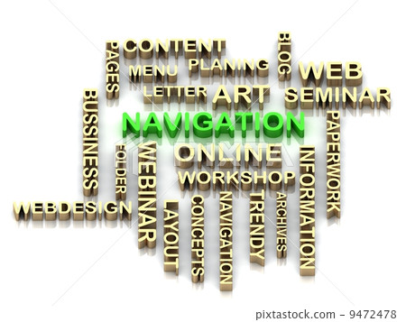 Green NAVIGATION and other word - Stock Illustration [9472478] - PIXTA
