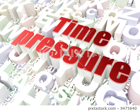 Timeline concept: Time Pressure on alphabet... - Stock Illustration ...