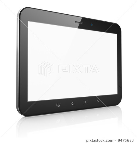 Black abstract tablet computer (tablet pc) on... - Stock Illustration ...