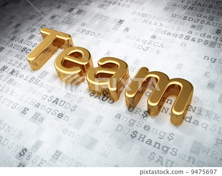 Business concept: Team on digital background - Stock Illustration ...
