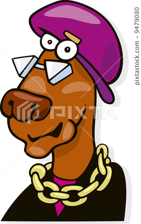 funky dog cartoon - Stock Illustration [9479080] - PIXTA