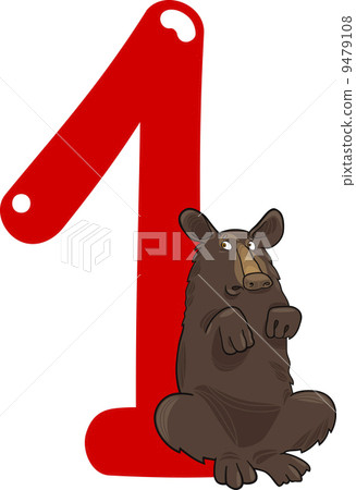 number one and bear - Stock Illustration [9479108] - PIXTA