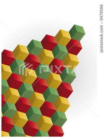 3d op-art cube design background-插圖素材 [9479566] - PIXTA圖庫