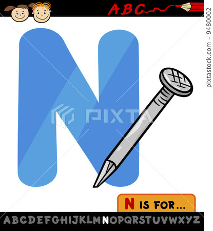 letter n with nail cartoon illustration - Stock Illustration [9480002 ...