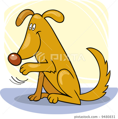 Dog's tricks: wave hello - Stock Illustration [9480831] - PIXTA