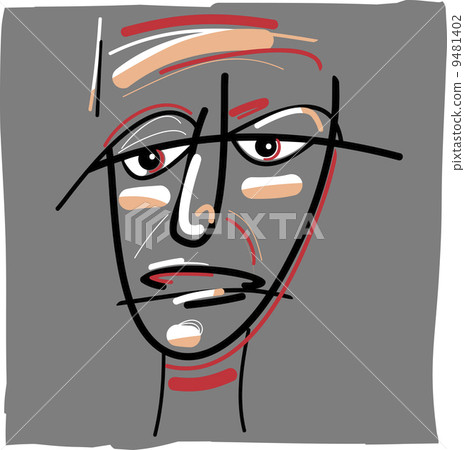 tribal painted face cartoon - Stock Illustration [9481402] - PIXTA
