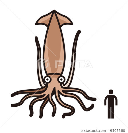 Giant squid - Stock Illustration [9505360] - PIXTA