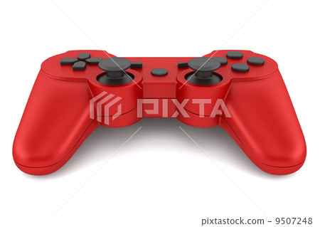 red gamepad isolated on white background - Stock Illustration [9507248 ...