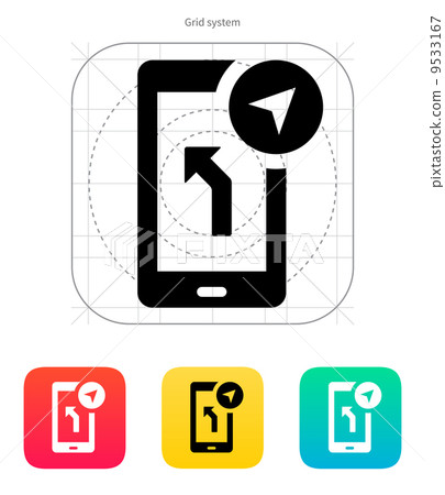 Road navigator icon. Vector illustration. - Stock Illustration [9533167 ...