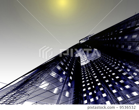 Abstract skyscrapers - Stock Illustration [9536532] - PIXTA