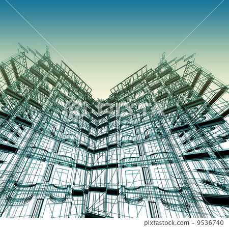 Abstract skyscrapers - Stock Illustration [9536740] - PIXTA