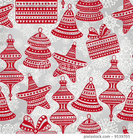 Vector Bright Seamless Winter Pattern - Stock Illustration [9539703 ...