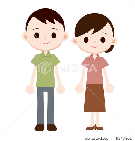Middle-aged couple parents - Stock Illustration [9543801] - PIXTA