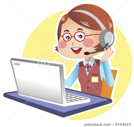 Telephone operator - Stock Illustration [9544023] - PIXTA