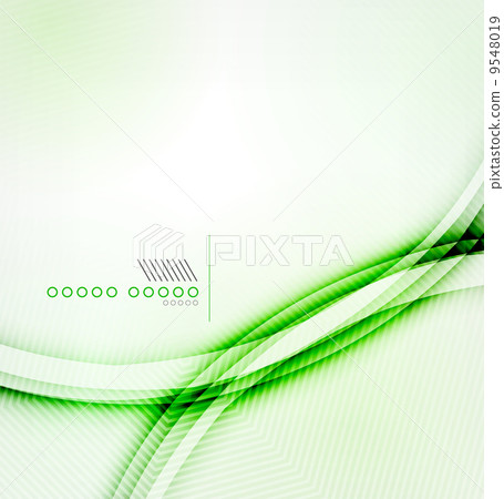 Vector green shadow wave abstract background - Stock Illustration ...