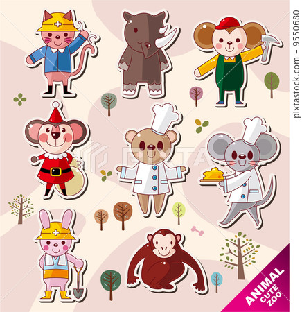 ape, mouse, rhinoceros - Stock Illustration [9550680] - PIXTA