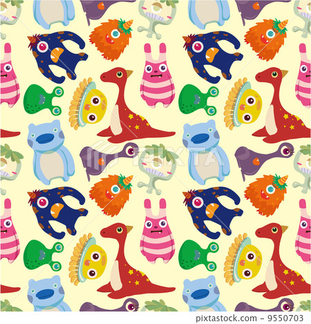 mascot, seamless, pattern - Stock Illustration [9550703] - PIXTA