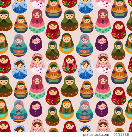 babushka, adorable, background - Stock Illustration [9551886] - PIXTA