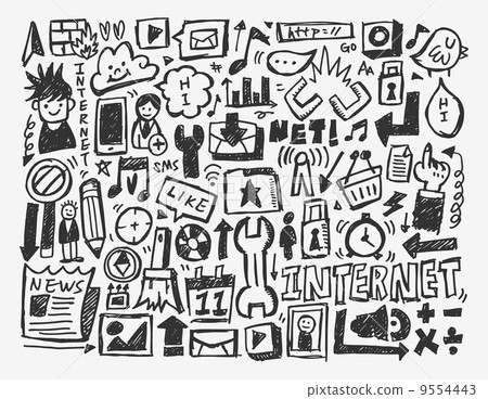 doodle, internet, browser - Stock Illustration [9554443] - PIXTA