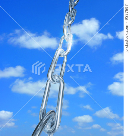 Chain block of metal that seems to be broken - Stock Illustration ...