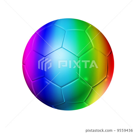 Rainbow soccer football ball - Stock Illustration [9559436] - PIXTA