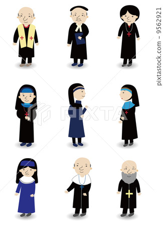 character, cartoon, catholic - Stock Illustration [9562921] - PIXTA