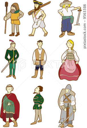 princess, soldier, cartoon - Stock Illustration [9563386] - PIXTA