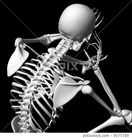 3d rendered white skeleton - Stock Illustration [9575780] - PIXTA