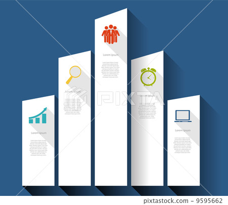 INFOGRAPHICS design flat elements with long... - Stock Illustration ...