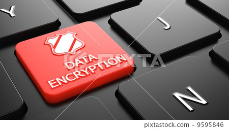 Data Encryption on Red Keyboard Button. - Stock Illustration [9595846 ...