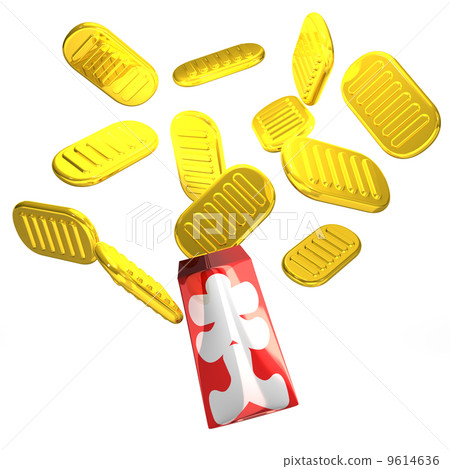 an oval gold or silver coin, gold coin, oiri... - Stock Illustration ...