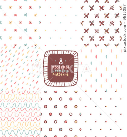 Simple abstract patterns set - Stock Illustration [9615087] - PIXTA