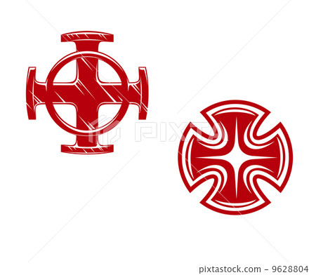 Stylized crosses - Stock Illustration [9628804] - PIXTA