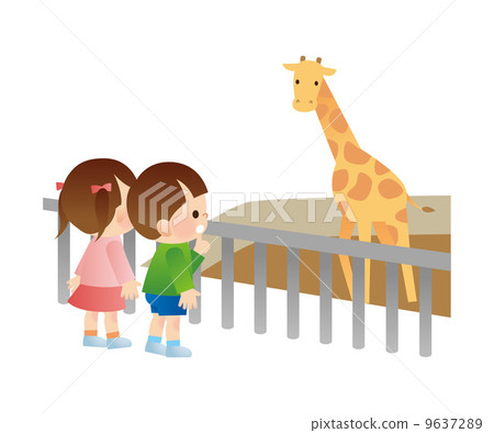 Children watching animals - Stock Illustration [9637289] - PIXTA