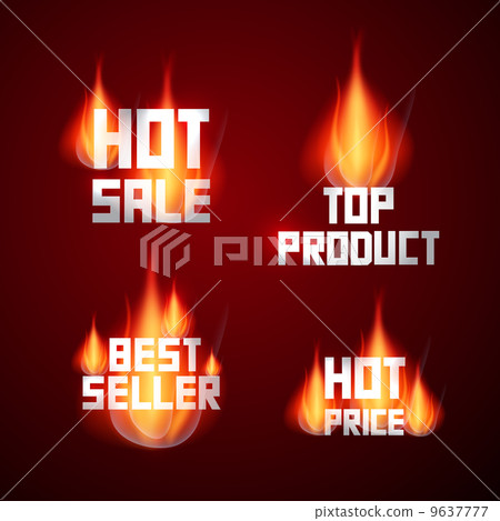 Hot Sale, Best Seller, Top Product, Hot Price...-插圖素材 [9637777] - PIXTA圖庫