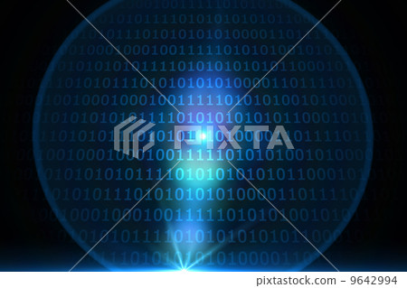 Glowing binary code on black background - Stock Illustration [9642994 ...