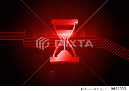 Shiny red hourglass on black background - Stock Illustration [9643033 ...