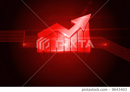 Shiny red statistic on black background - Stock Illustration [9643403 ...