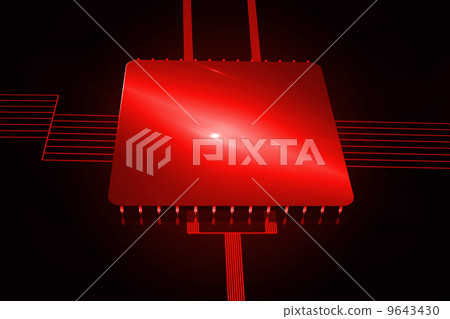 Shiny red square on black background - Stock Illustration [9643430] - PIXTA