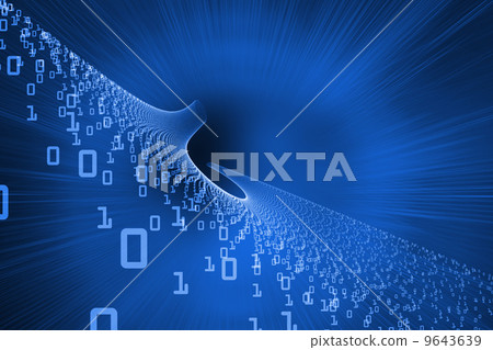 Futuristic blue design with code - Stock Illustration [9643639] - PIXTA