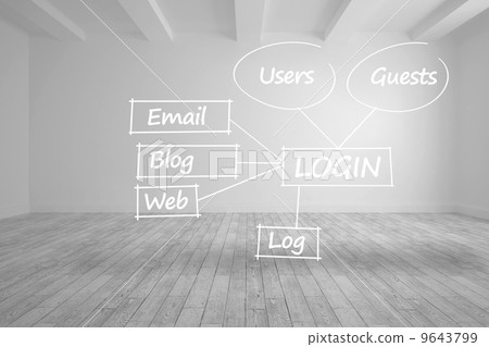 Login process written in bright room - Stock Illustration [9643799] - PIXTA