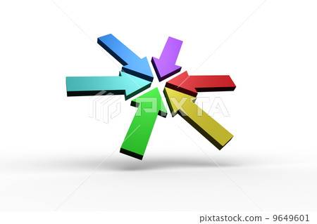 Colorful arrows forming circle - Stock Illustration [9649601] - PIXTA
