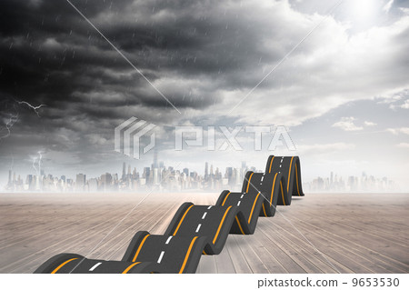 Bumpy road backdrop-插圖素材 [9653530] - PIXTA圖庫