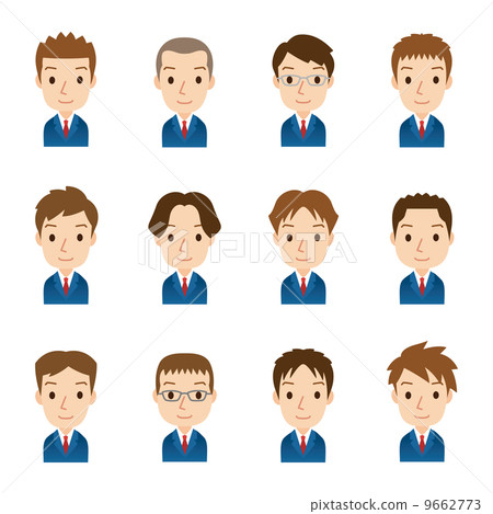 Face set / Student boy - Stock Illustration [9662773] - PIXTA