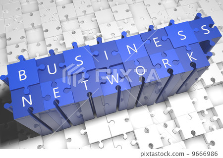 Business Network Puzzle - Stock Illustration [9666986] - PIXTA