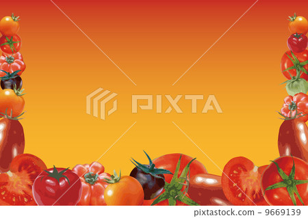 Tomato illustration frame - Stock Illustration [9669139] - PIXTA