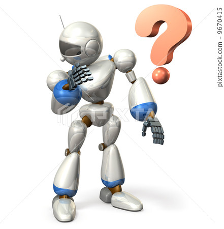 Suspicious robot - Stock Illustration [9670415] - PIXTA